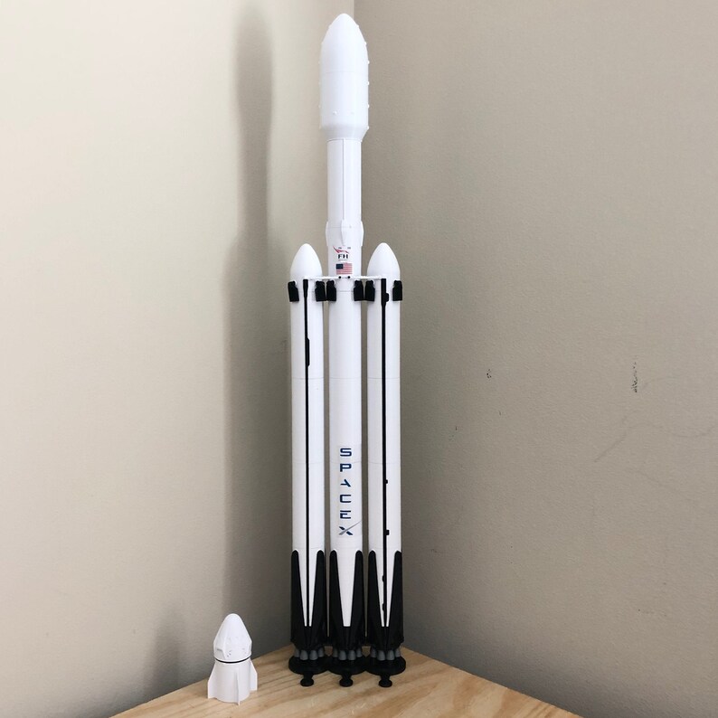 SpaceX Falcon Heavy Model 3D Printed 1:72 Scale 40 Tall | Etsy