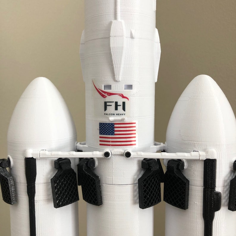 SpaceX Falcon Heavy Model 3D Printed 1:72 Scale 40 Tall | Etsy