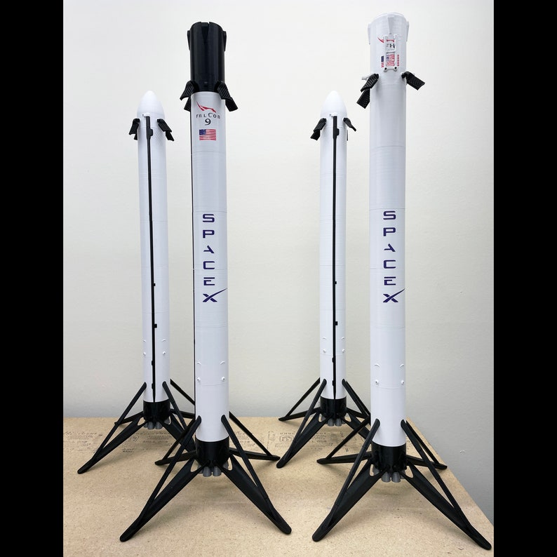 2 Large Models Set 5ft Spacex Falcon 9 and Falcon Heavy Model - Etsy
