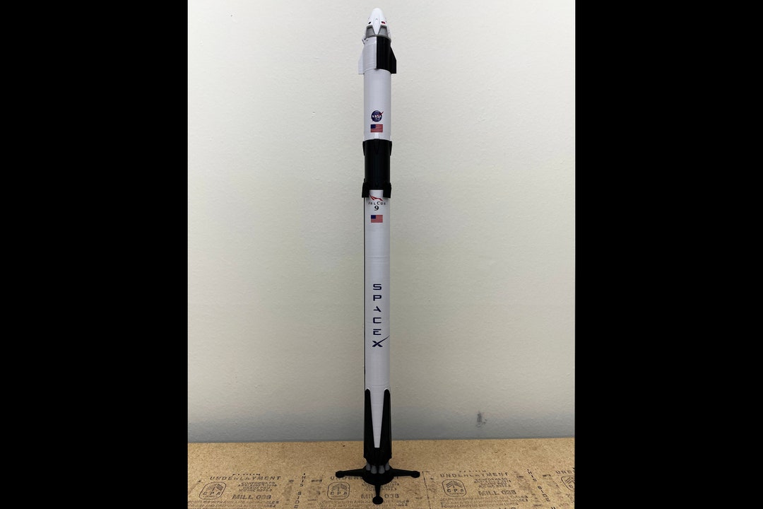 Spacex Falcon 9 Demo-2 Model With Crew Dragon 1:72 Scale - Etsy