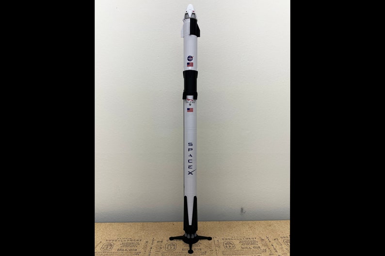 Spacex Falcon 9 Demo-2 Model With Crew Dragon 1:72 Scale - Etsy