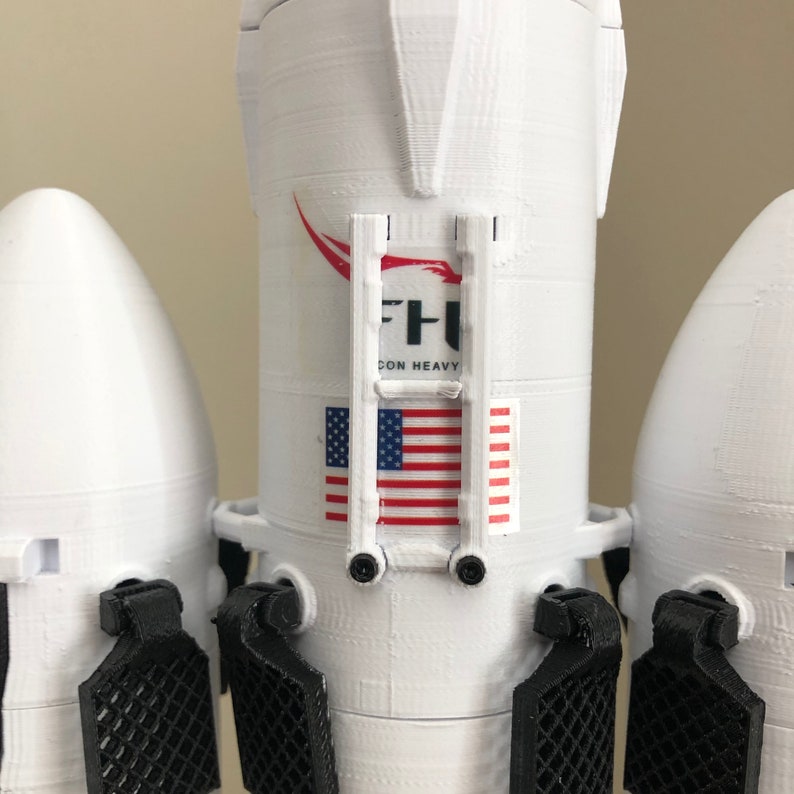 SpaceX Falcon Heavy Model 3D Printed 1:72 Scale 40 Tall | Etsy