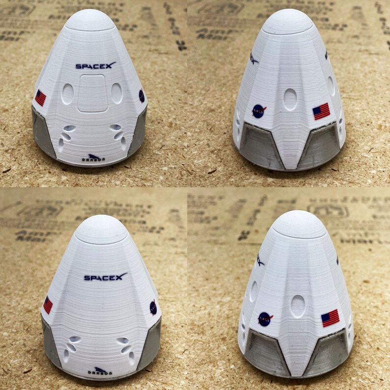 Spacex Falcon 9 Demo-2 Model With Crew Dragon 1:72 Scale - Etsy