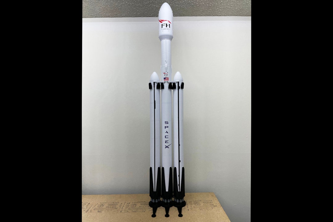 Large 5ft Spacex Falcon Heavy Model 1:48 Scale - Etsy