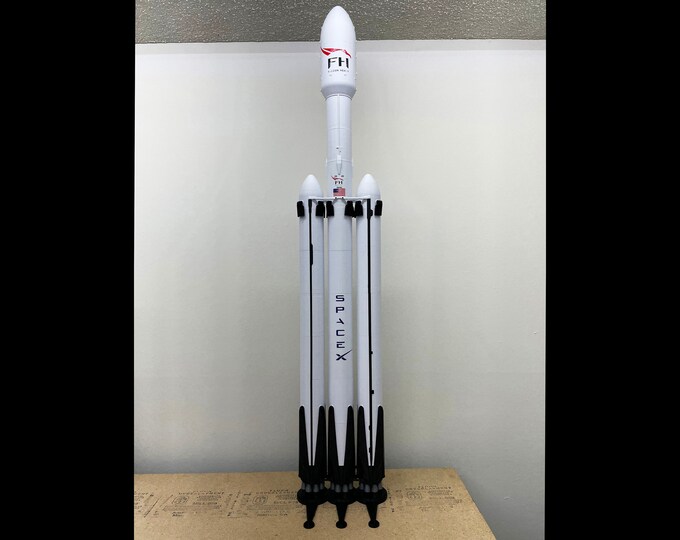 Large 5ft Spacex Falcon Heavy Model 1:48 Scale - Etsy