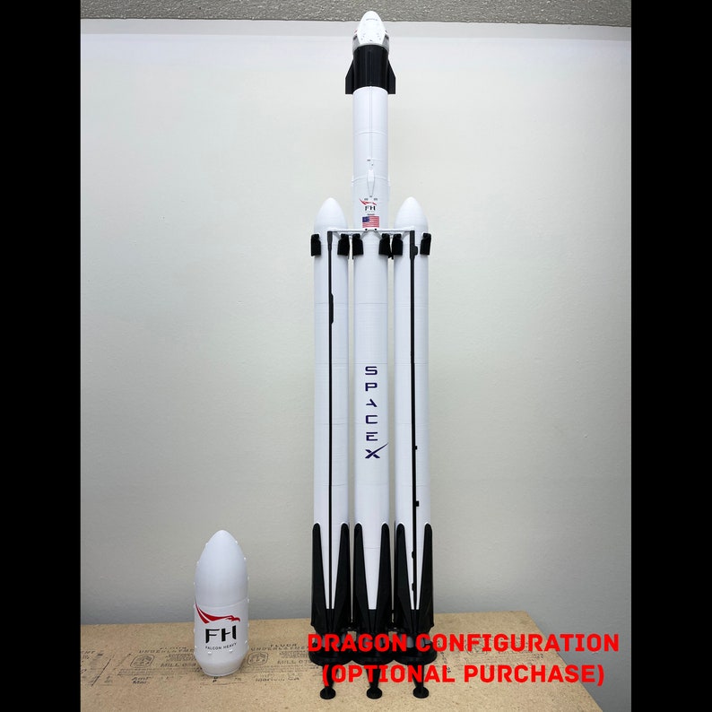 Large 5ft Spacex Falcon Heavy Model 1:48 Scale | Etsy