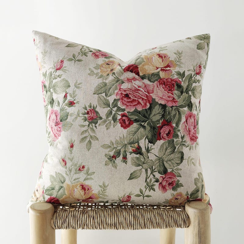 Yellow Pink Green Cushion - Etsy