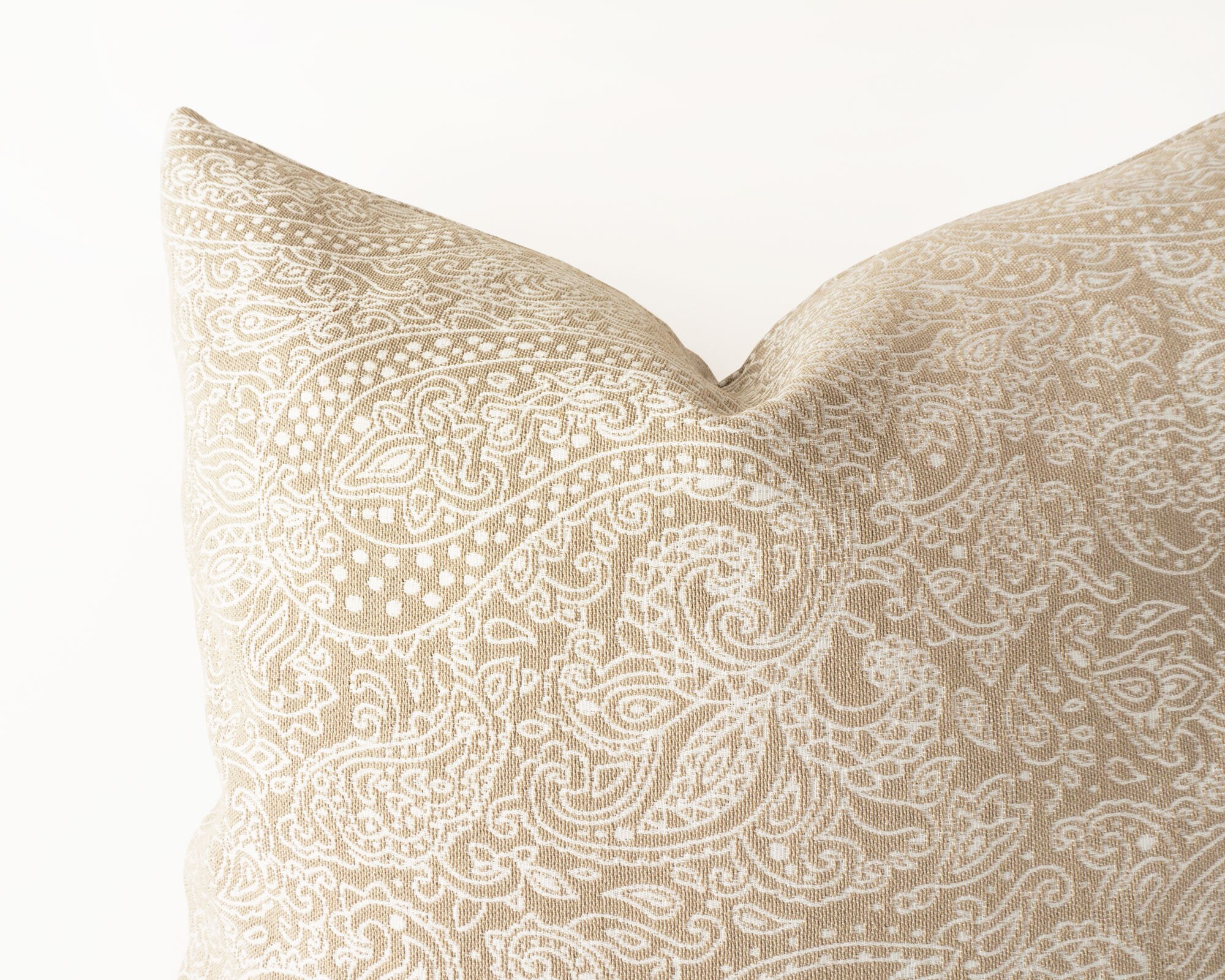 Beige Patterned Decorative Pillow Cover Textured Neutral - Etsy