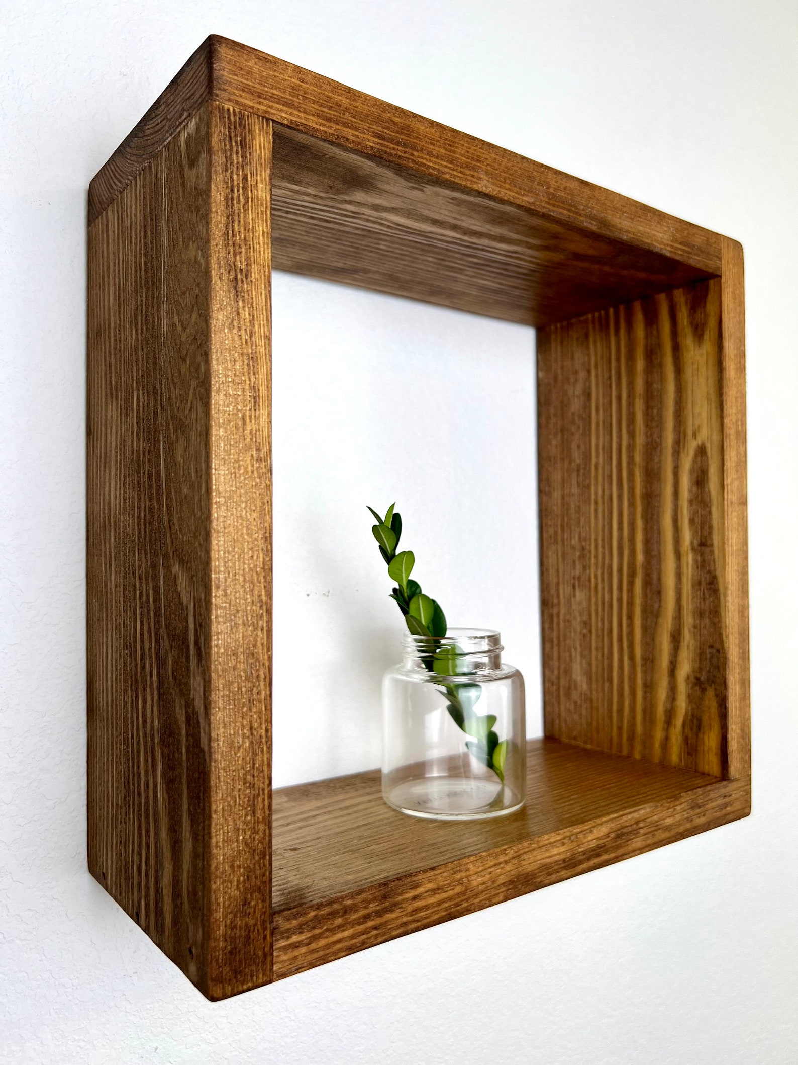 Floating Cube Shelf Large Quality Wood Shelf Hanging - Etsy