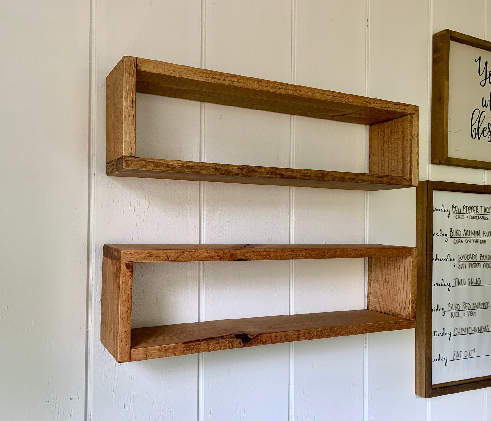 Floating Rectangle Shelf Bathroom Shelf Quality Wood Shelf - Etsy