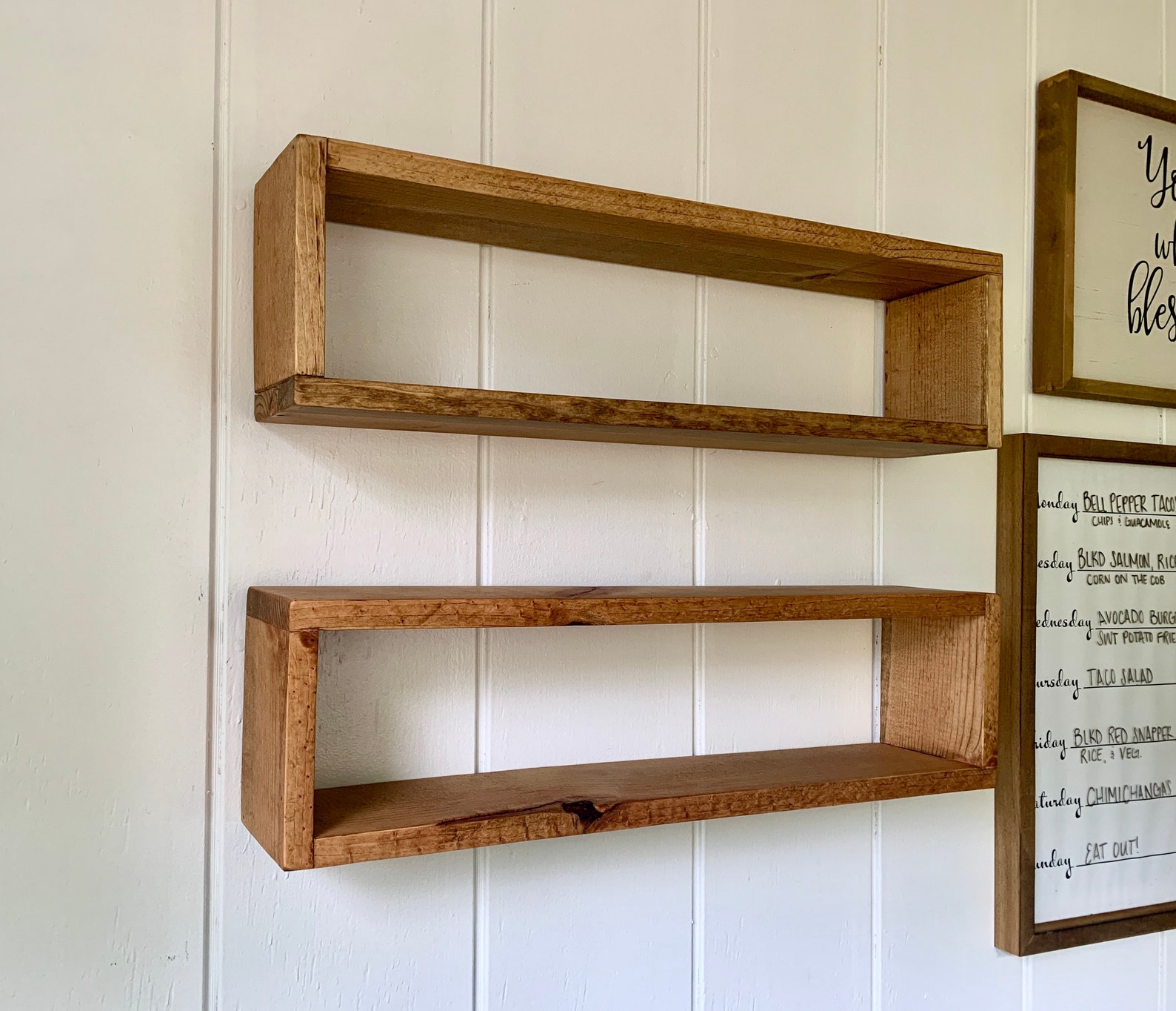 Floating Rectangle Shelf Bathroom Shelf Quality Wood Shelf - Etsy