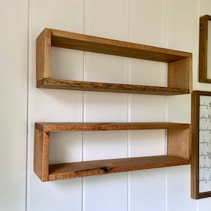 Floating Rectangle Shelf | Bathroom Shelf | Quality Wood Shelf ...