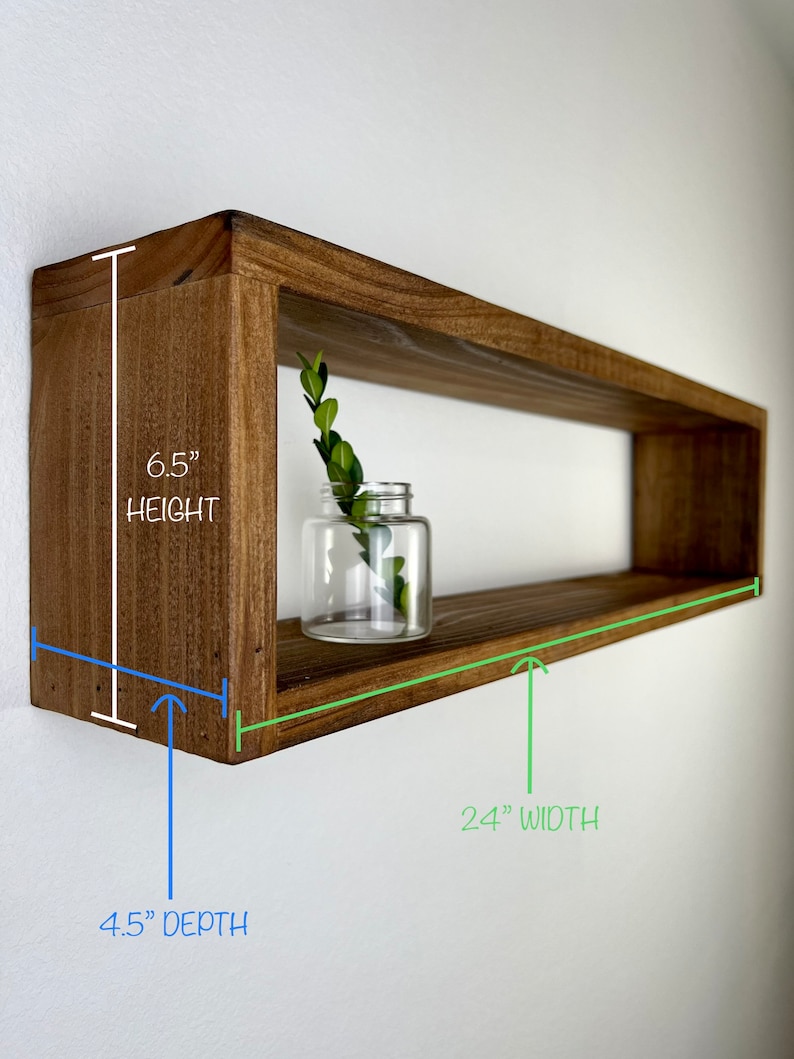 Floating Rectangle Shelf Bathroom Shelf Quality Wood Shelf - Etsy
