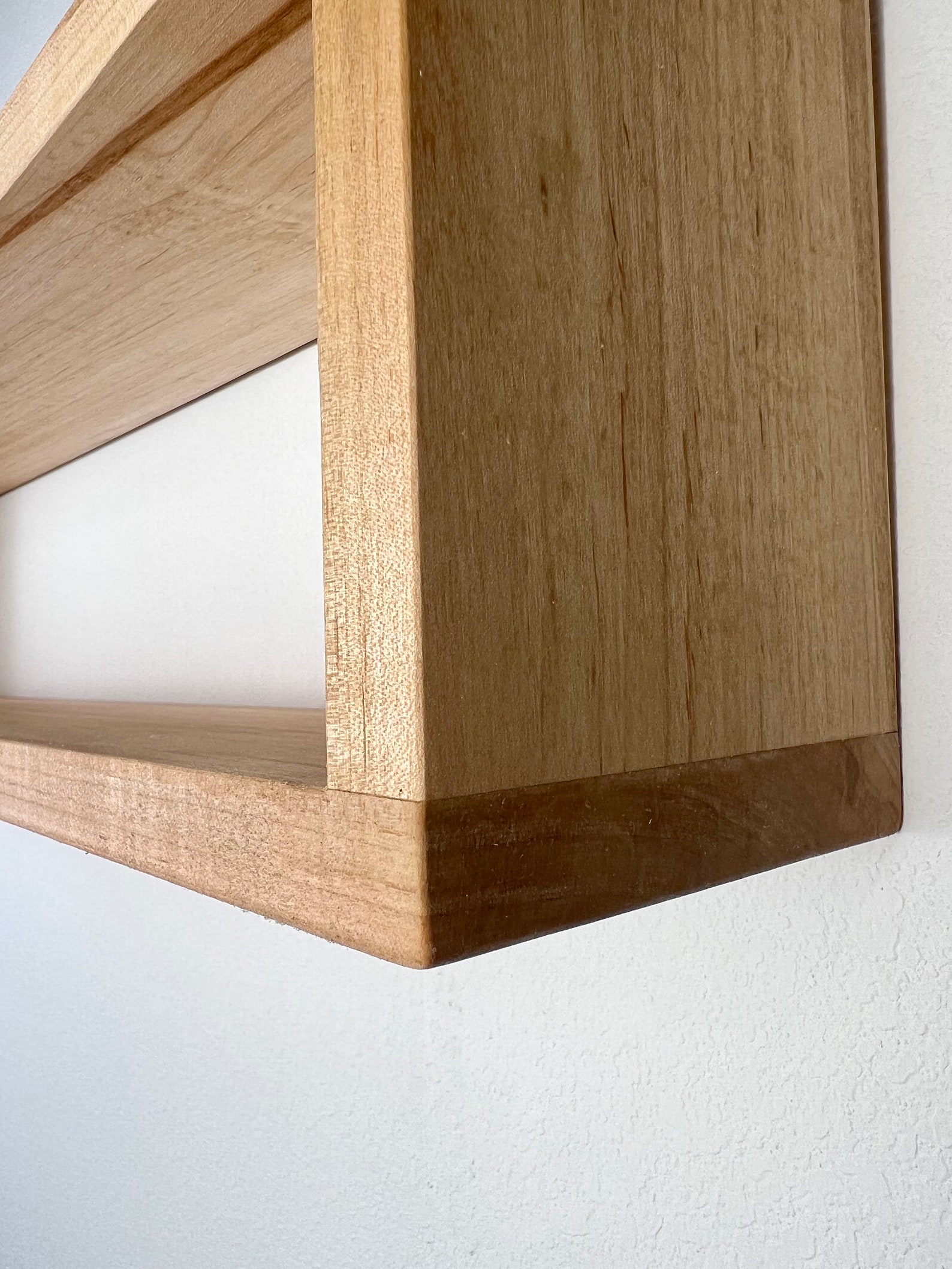 Solid Wood Rectangle Floating Shelf | Bathroom Shelf | Walnut | Oak ...