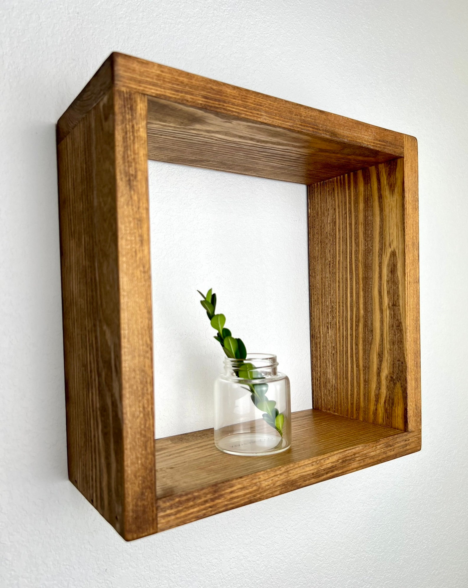Floating Cube Shelf Large Quality Wood Shelf Hanging - Etsy
