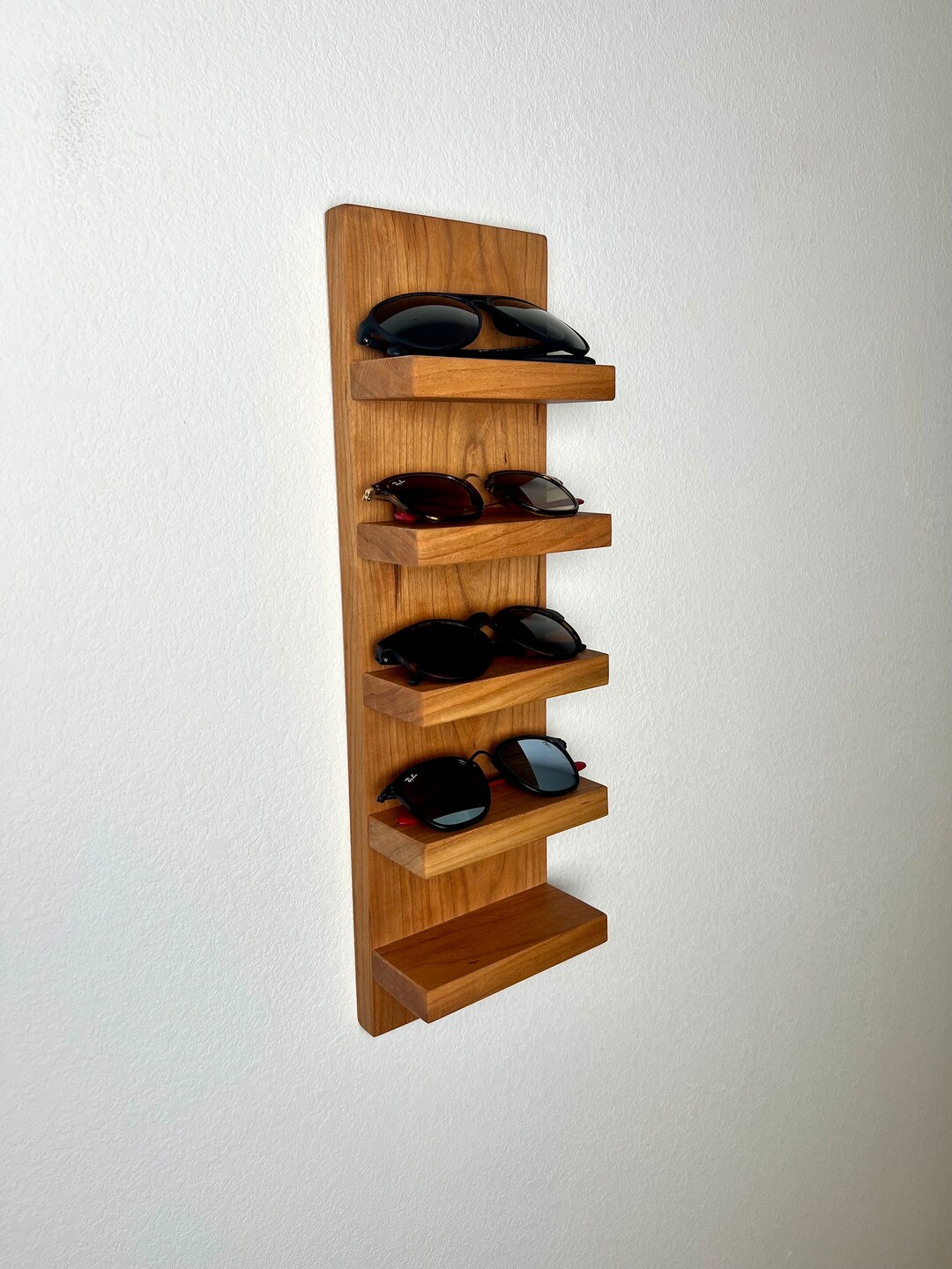 Solid Wood Sunglasses Shelf | Floating Shelf | Entryway Organization ...