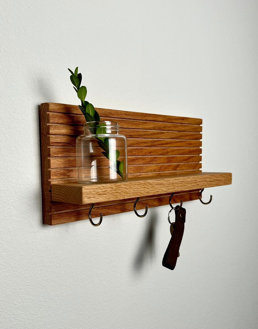 Solid Wood Entryway Organizer | Key Holder | Walnut | Cherry | Oak ...