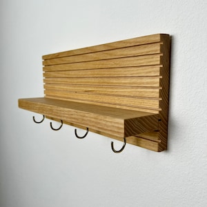 Solid Wood Entryway Organizer | Key Holder | Walnut | Cherry | Oak ...