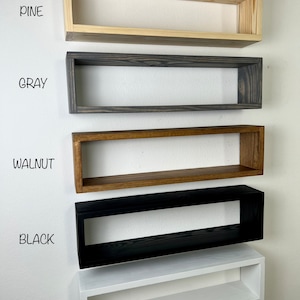 Handmade Floating Rectangle Shelf, Minimalist Bathroom Storage, Kitchen ...