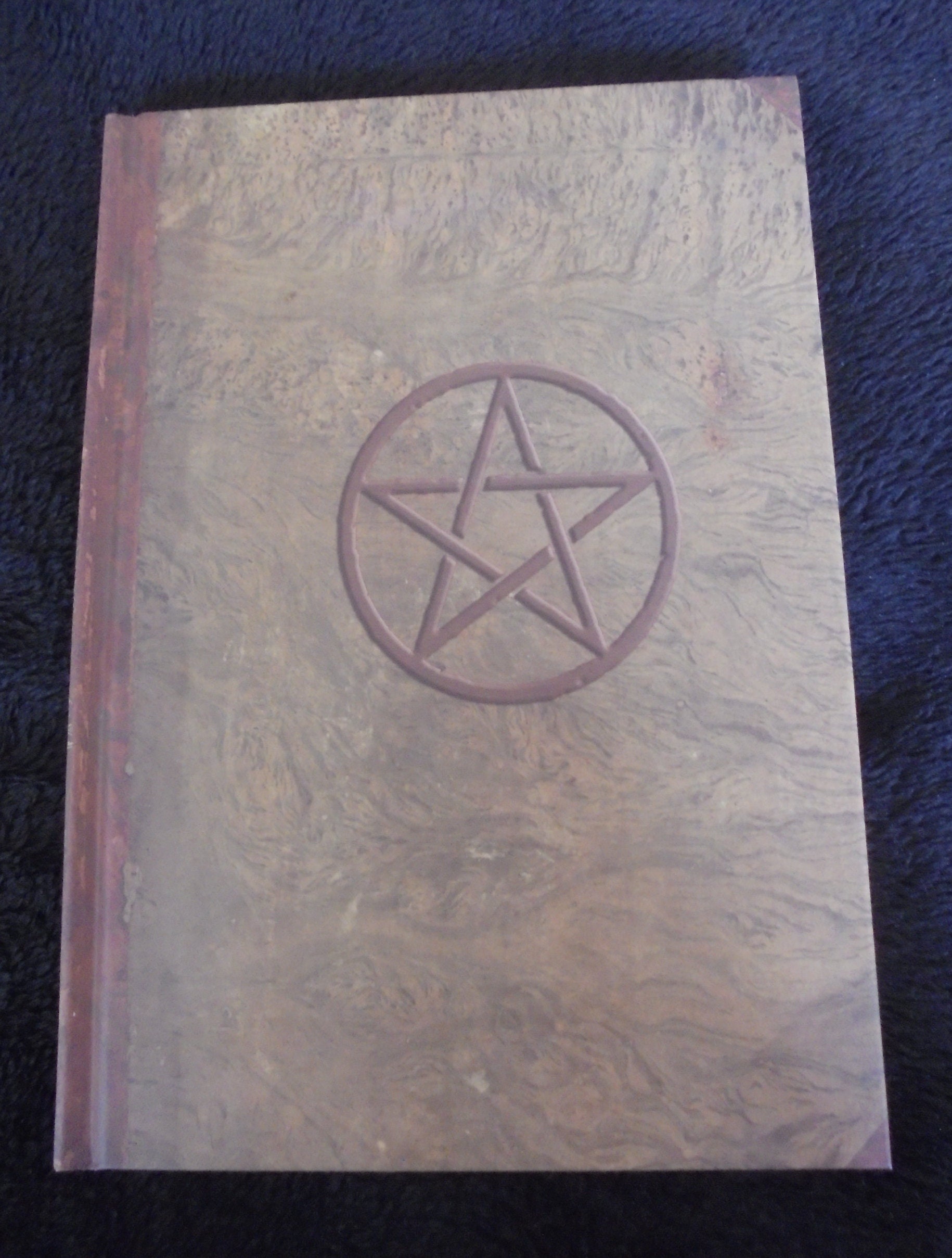 Book Blank Pages Cover Pentacle Grimoire Pentagram | Etsy