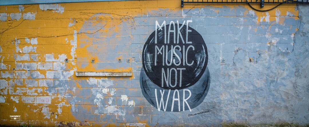 Metal Make Music Not War Mural Fine Art Photography Print, Limited ...
