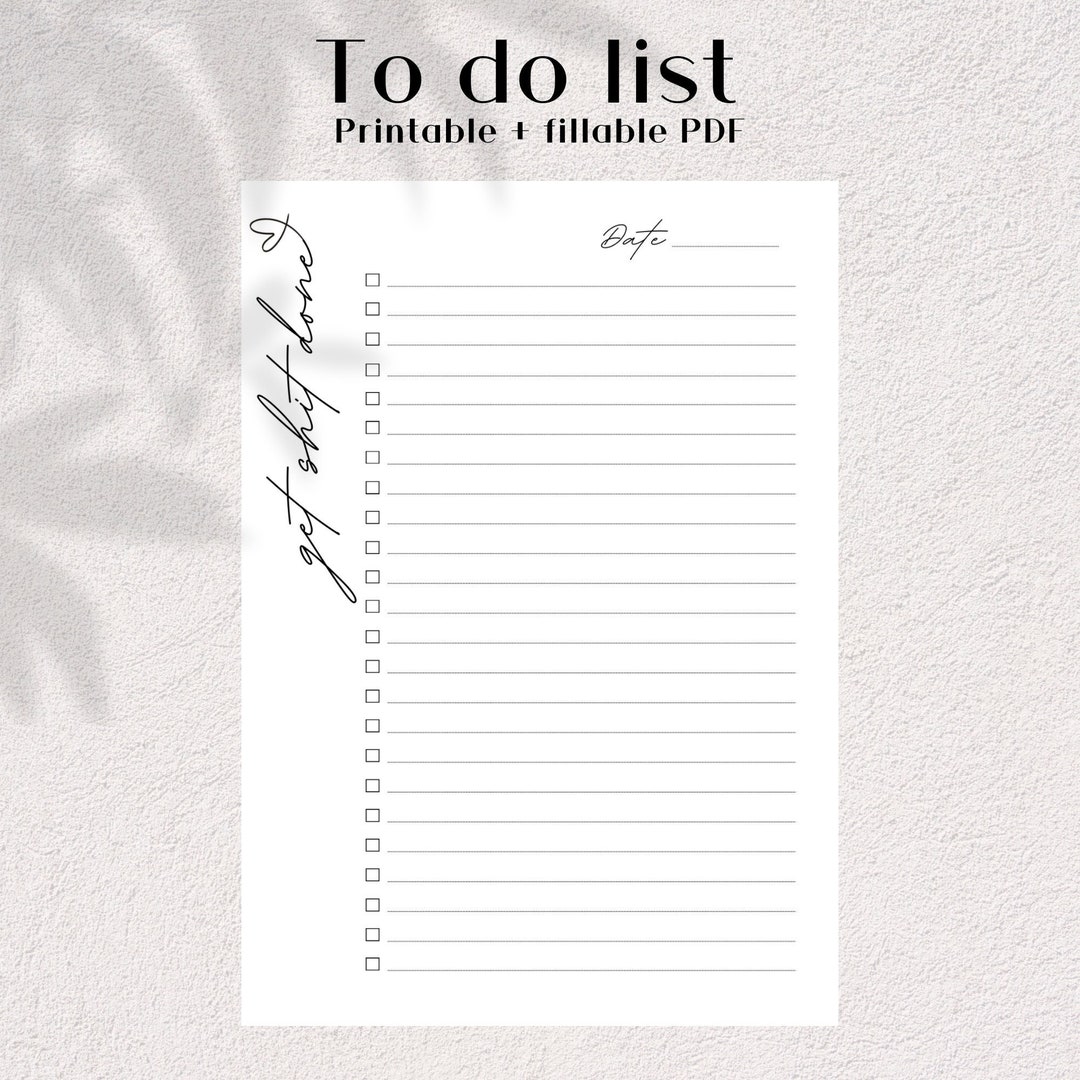 Minimalist to Do List Printable | to Do List Digital| iPad to Do List I ...
