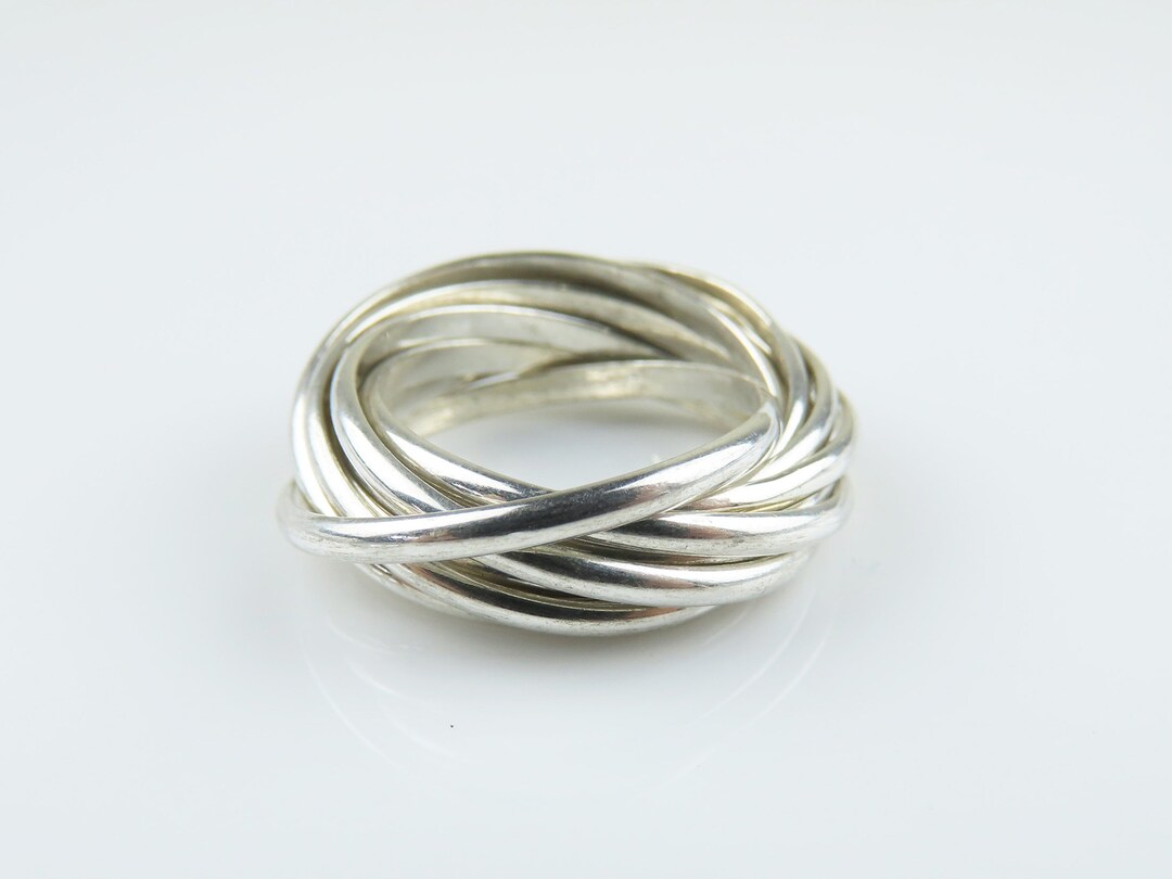 Sterling Silver, Interlocking Rings - Etsy