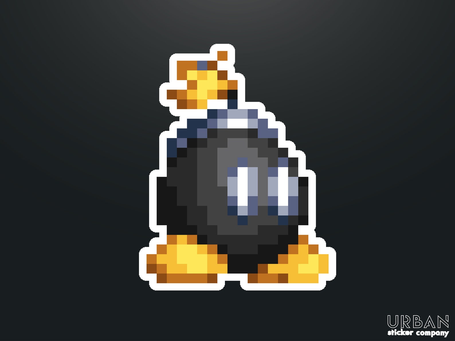 8 Bit Bomb-Omb Mario Waterproof Sticker | Etsy