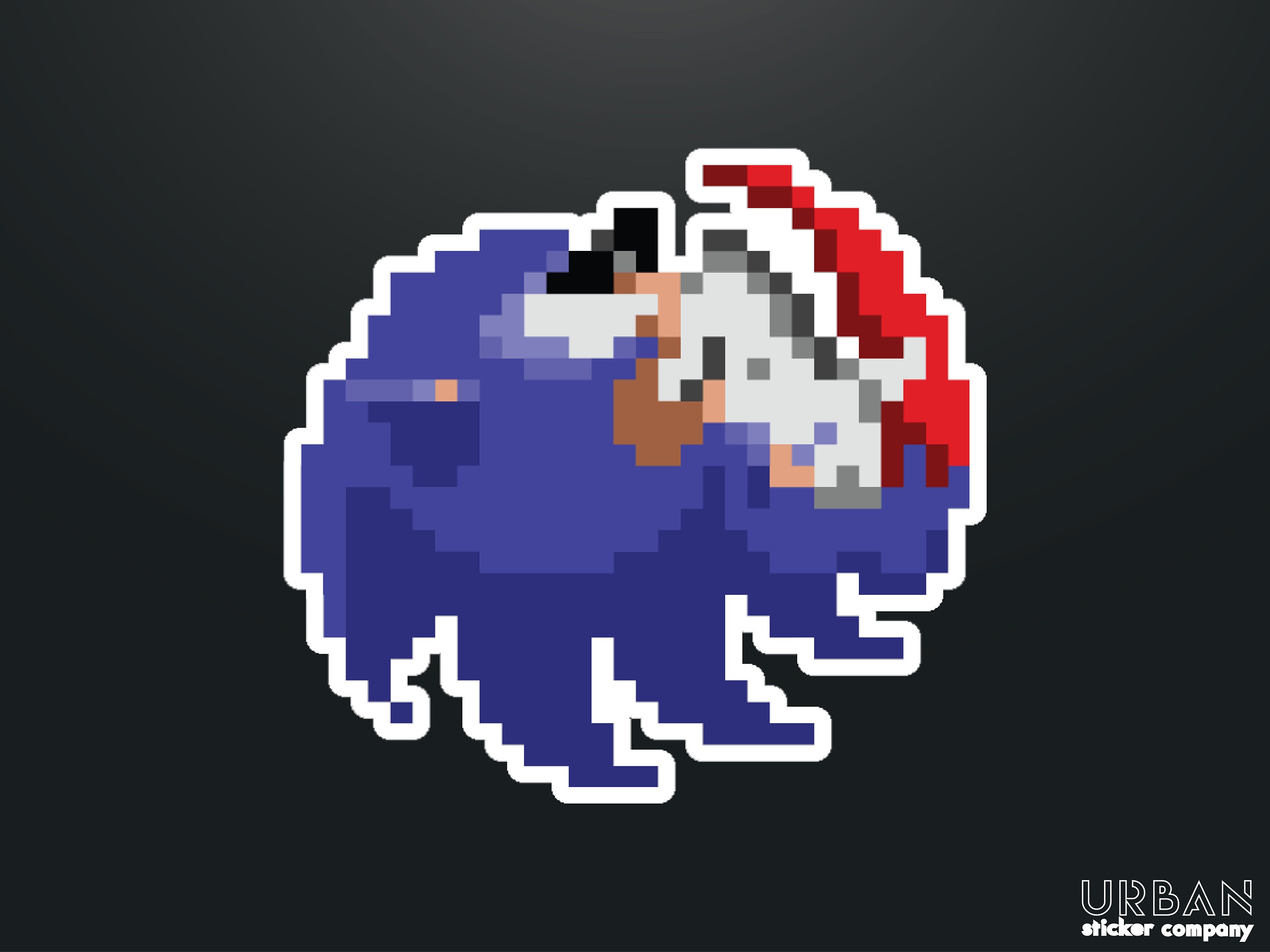 8 Bit Sonic Running Waterproof Sticker | Etsy