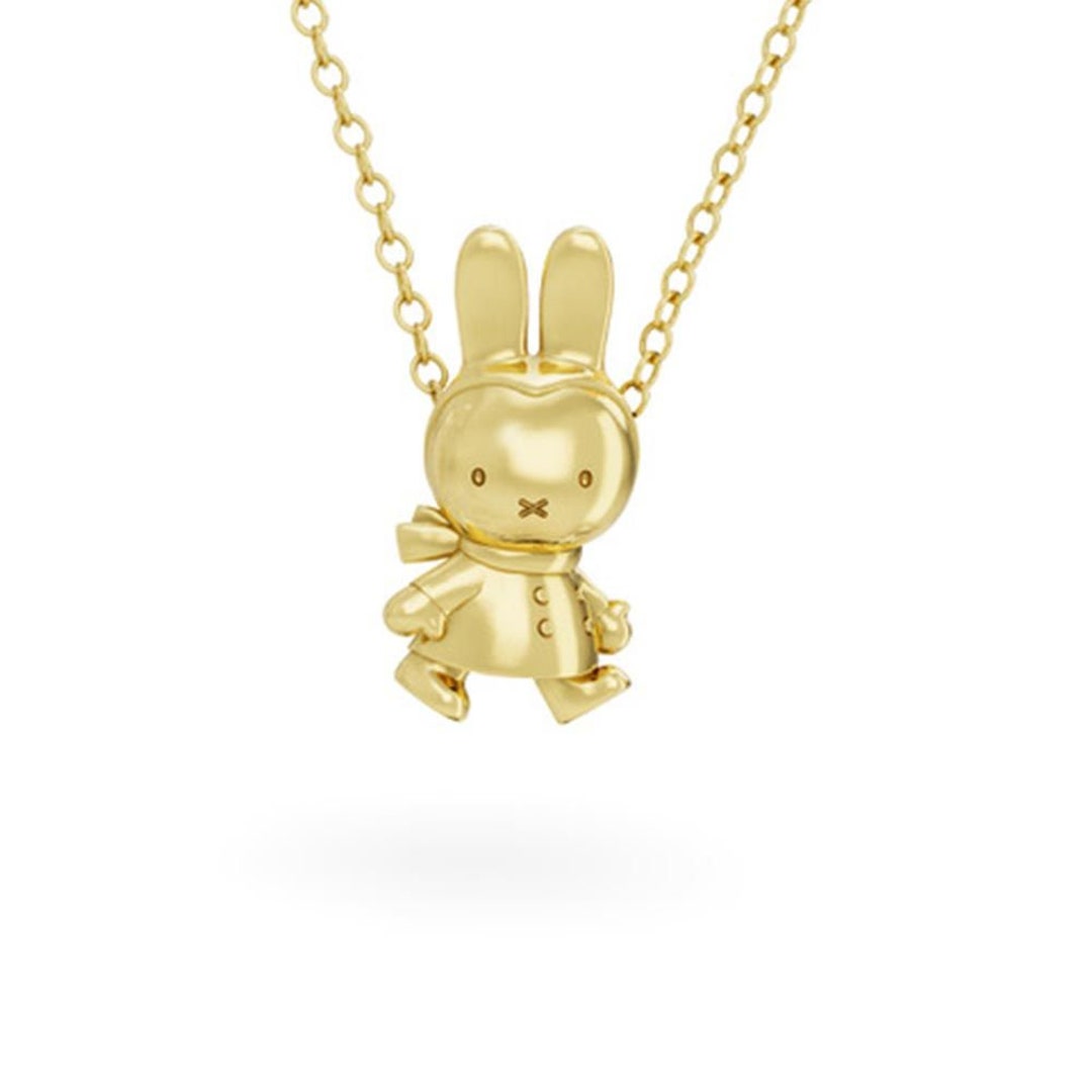 18ct Gold Vermeil Winter Miffy Necklace, Seasonal Bunny Pendant ...