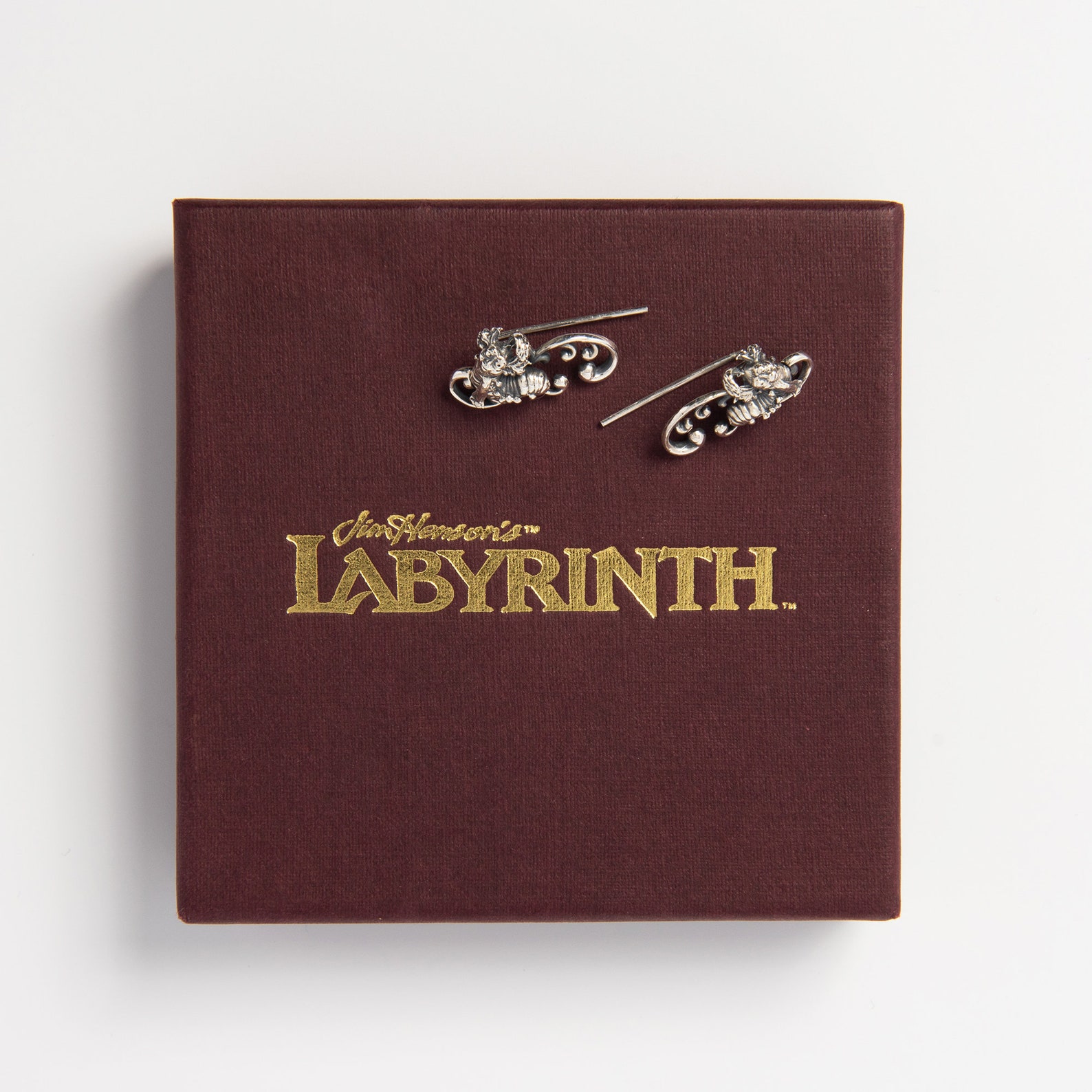 Labyrinth Sterling Silver Worm Bar Earrings Curved Worm - Etsy