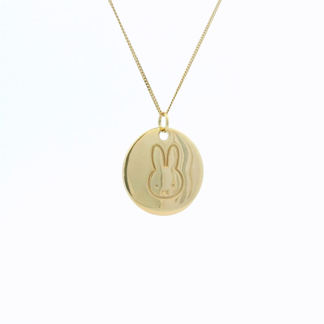 Miffy Large Disc Necklace | 18ct Gold Vermeil | Handmade UK | Iconic ...