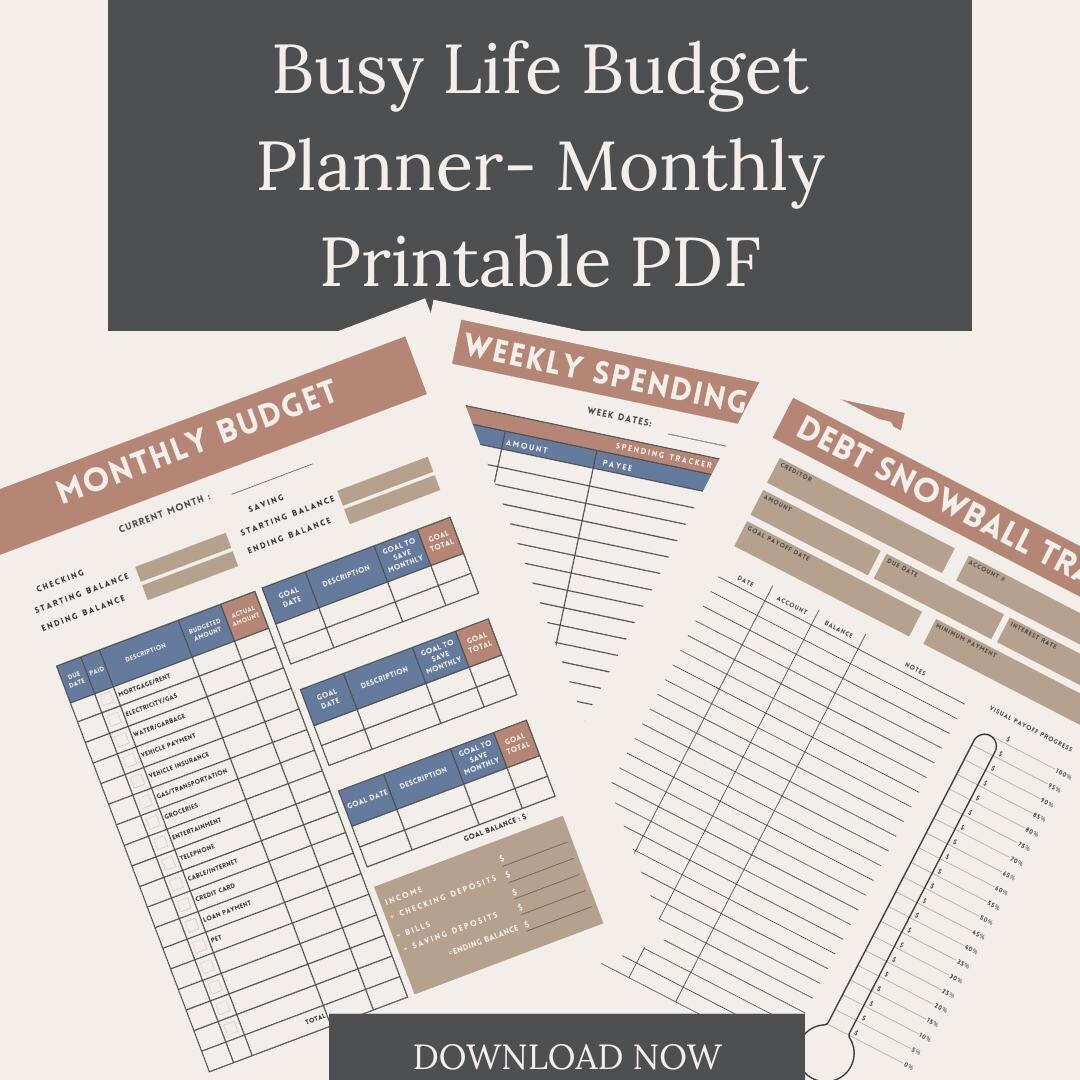 Busy Life Budget Planner - Etsy