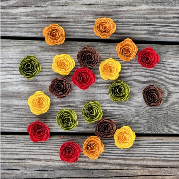 Fall Paper Flowers Svg - Etsy