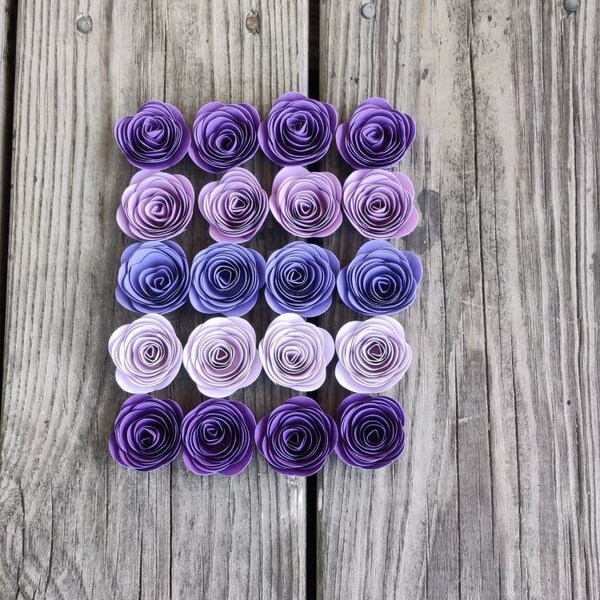 Purple Paper Flowers - Etsy