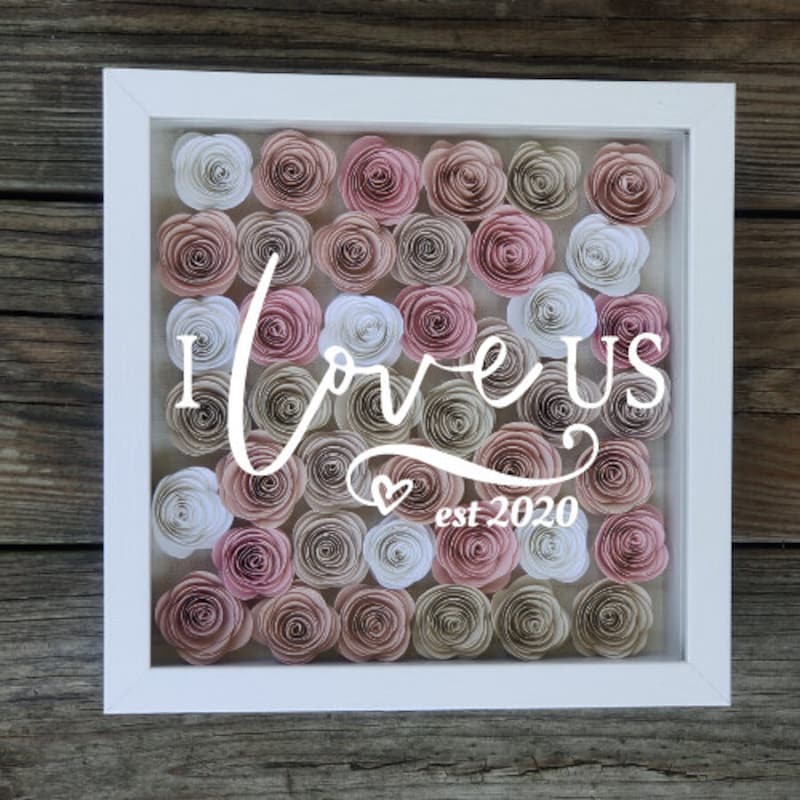 Paper Flower Shadow Box - Etsy