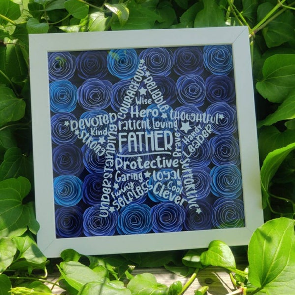 Flower Shadow Box Dad for Father - Etsy