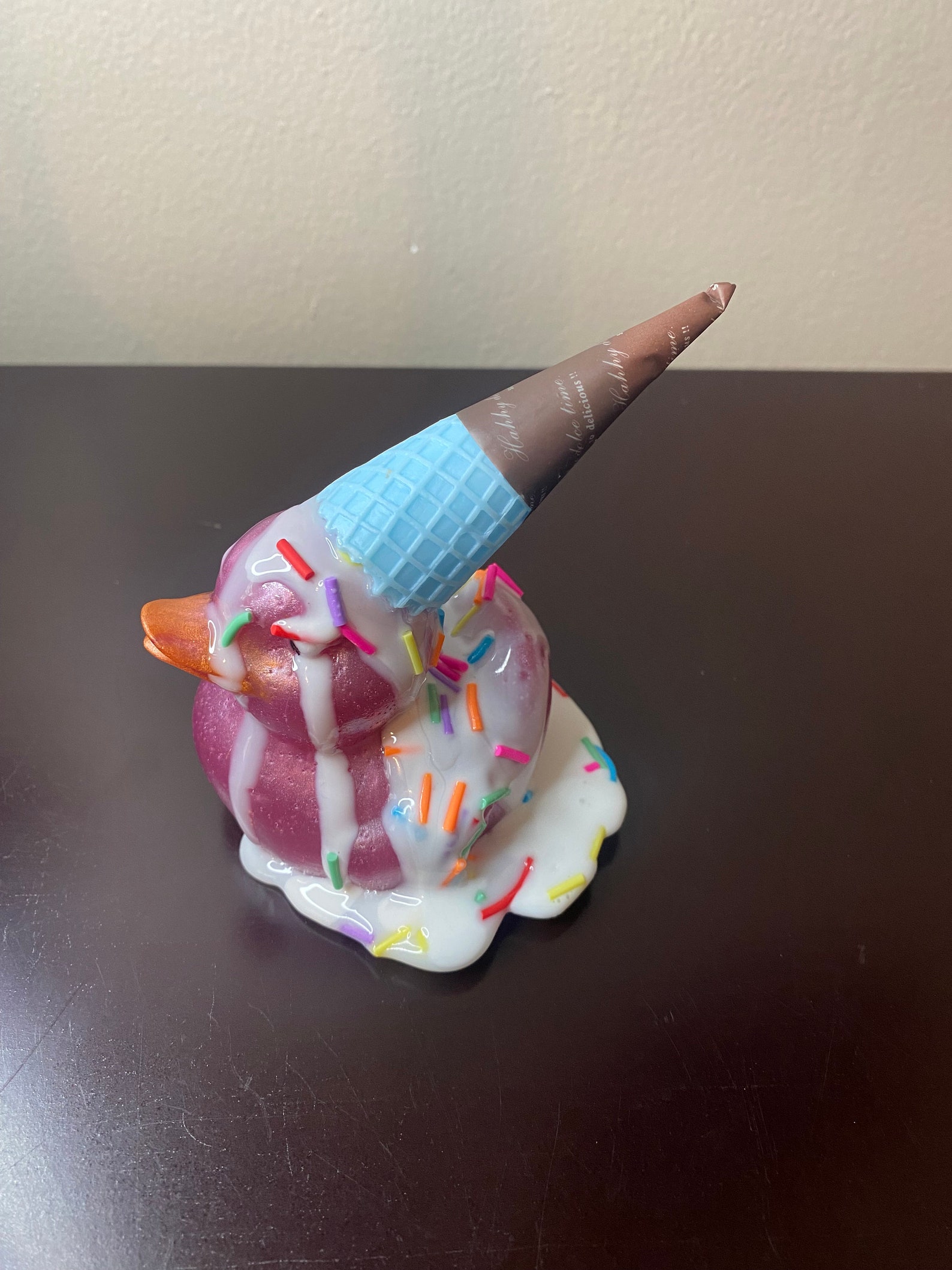 Duck Icecream Duck Resin Duck With Sprinkles and Ice Cream Cone Cute ...