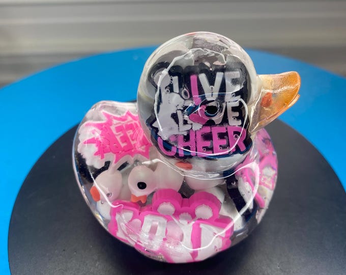 Cheer Duck, Good Luck Duck, Cheerleader Themed Duck, One of a Kind ...