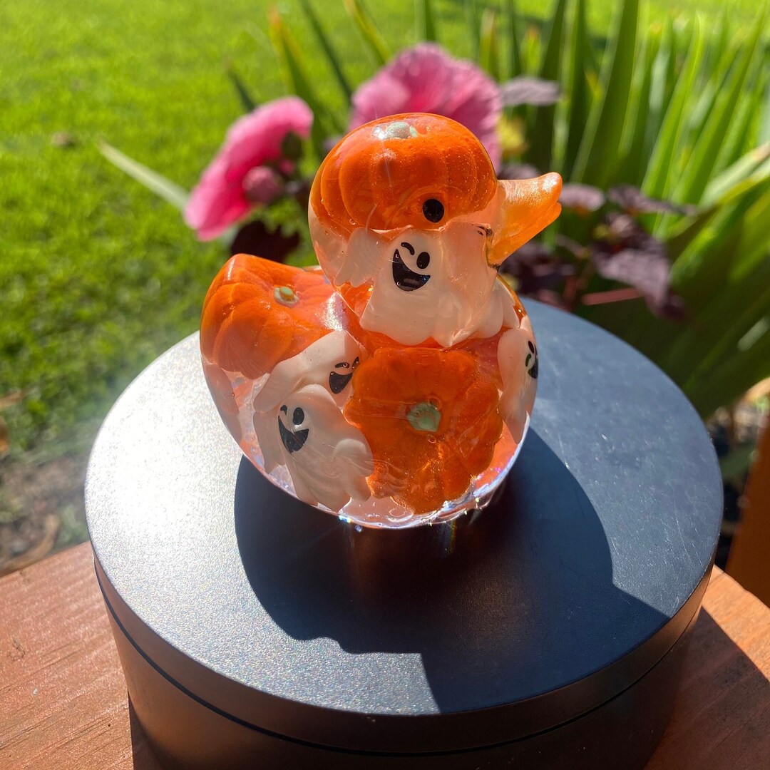 Halloween Duck, Pumpkin and Ghost Duck Figure, Resin Duck Pumpkins ...
