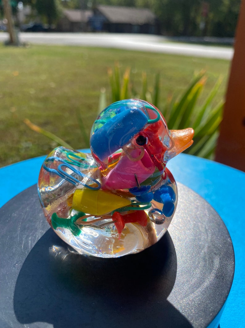 Teacher Duck, Office Duck, Secretary Duck, Resin Duck, Resin Art, With ...