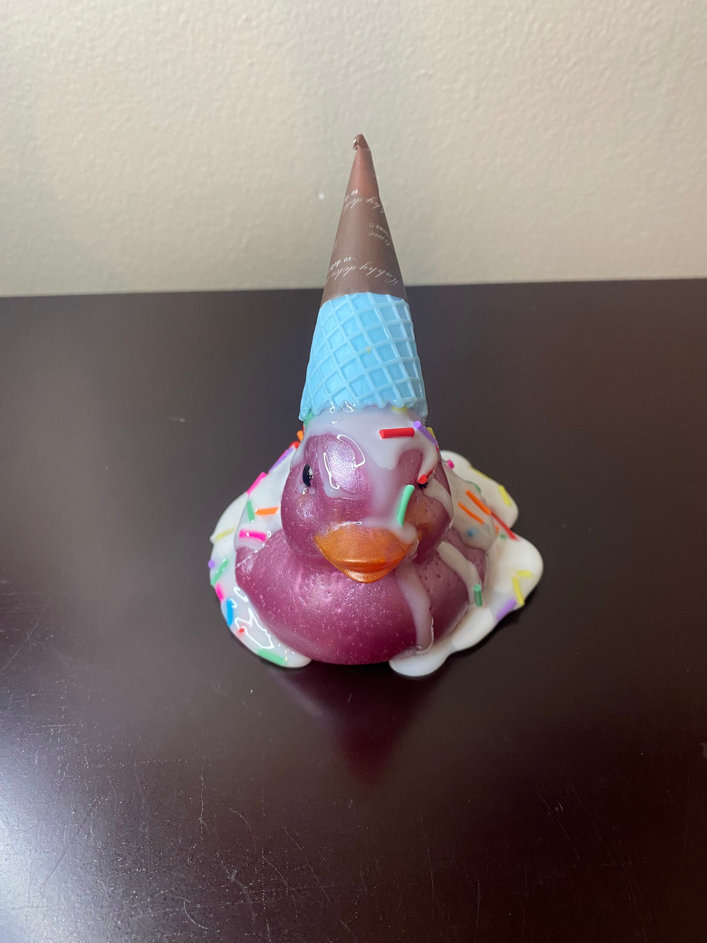 Duck Icecream Duck Resin Duck With Sprinkles and Ice Cream Cone Cute ...