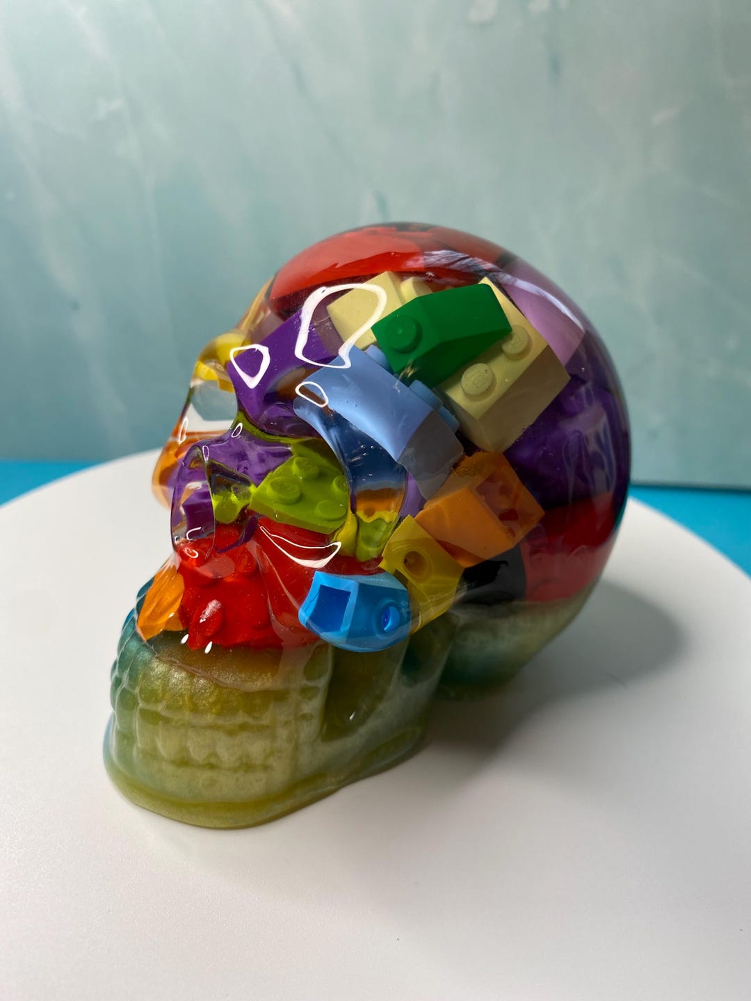 Building Block Skull! Real Legos in Resin, Resin Art, Resin Gift, Skull ...