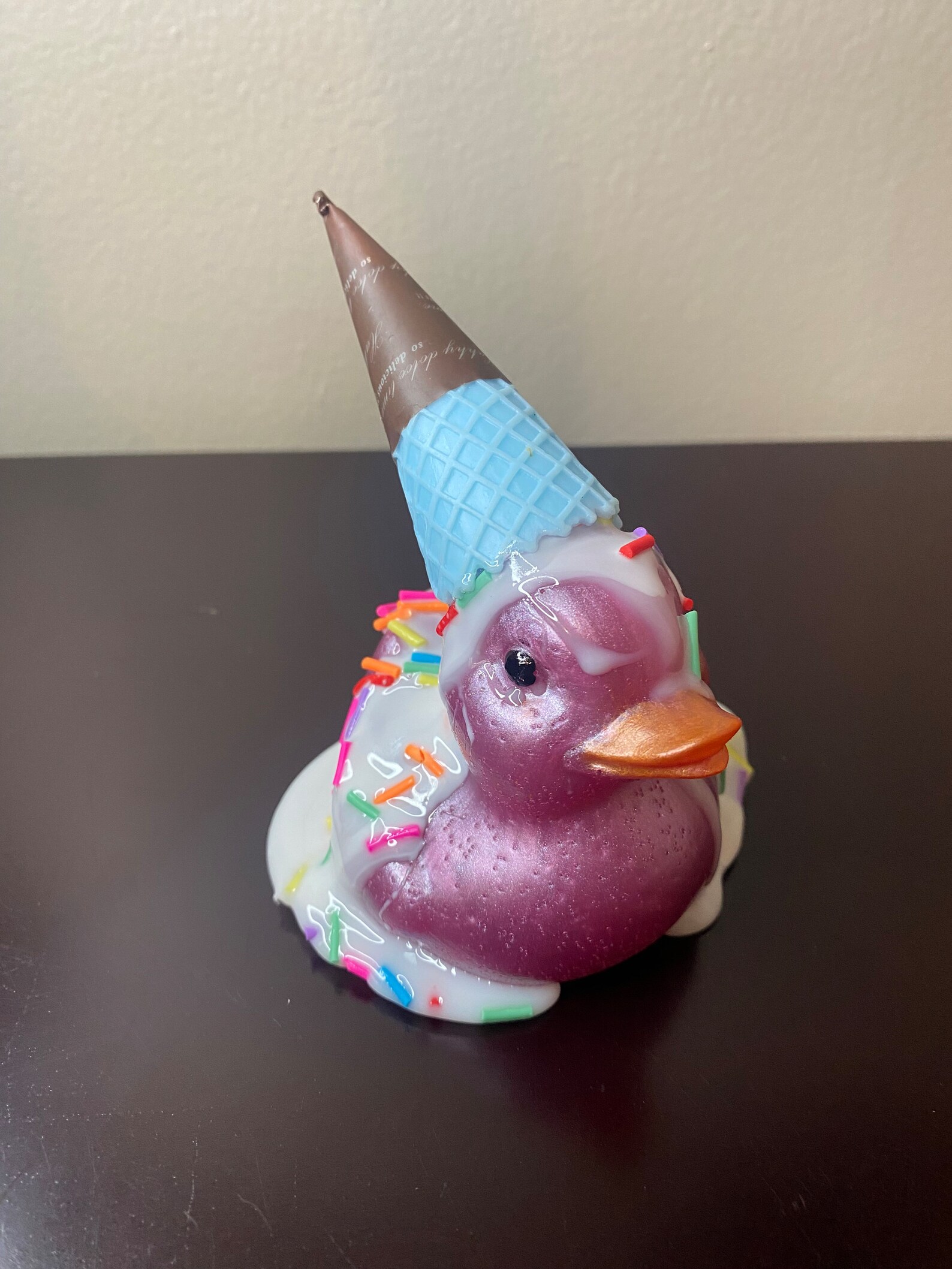 Duck Icecream Duck Resin Duck With Sprinkles and Ice Cream Cone Cute ...