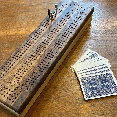 Extra Large Cribbage Board With Large Metal Pegs - Etsy