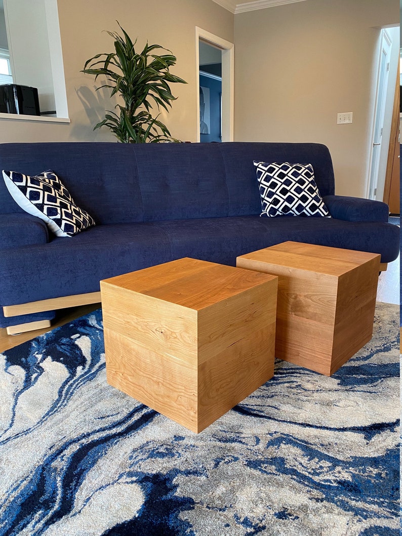 Solid Hardwood Ottoman Cubes, End Table, Side Table, Bench - Etsy