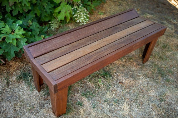 Custom Ipe Modern Outdoor Bench - Etsy