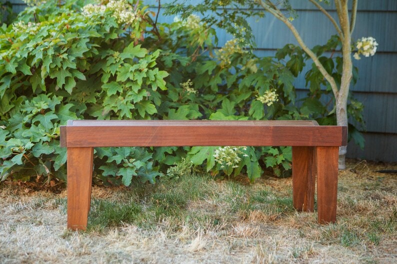 Custom Ipe Modern Outdoor Bench - Etsy