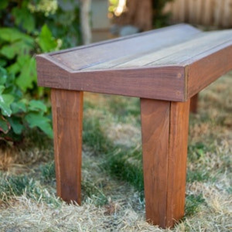 Custom Ipe Modern Outdoor Bench - Etsy