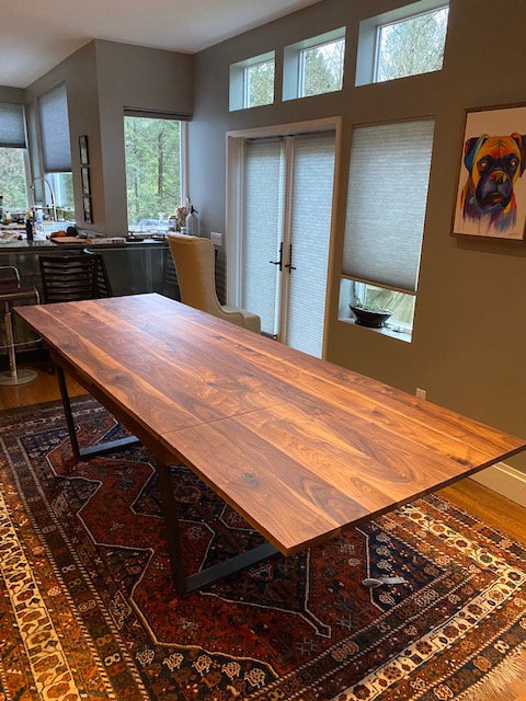 Solid Walnut Hardwood Extension Dining Table 40” X 63” (extends to 117 ...